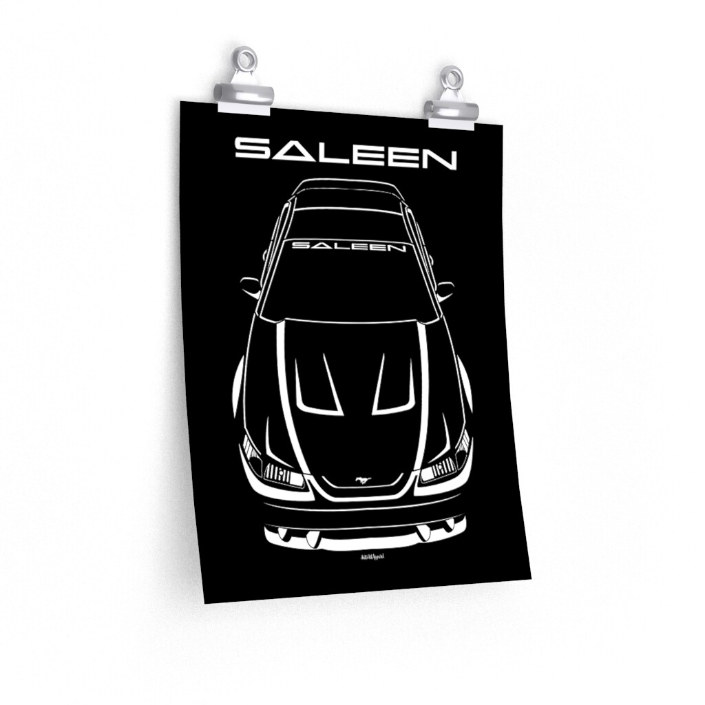 Ford Mustang Saleen SN95 - 1999-2004 Poster, Saleen Garage Decor Wall ...