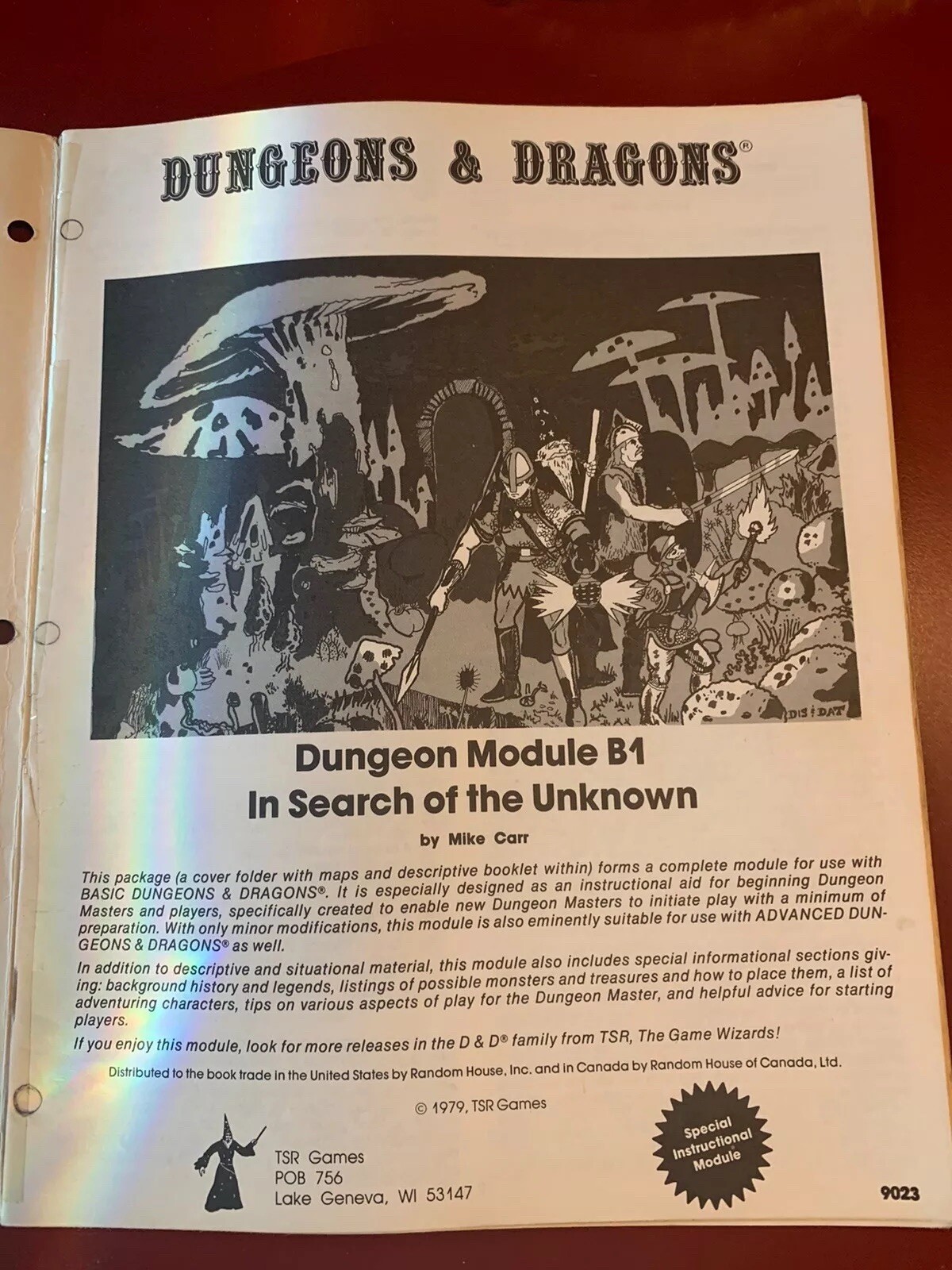 Dungeons & Dragons 9023 Dungeon Module B1 In Search of the Unknown by ...