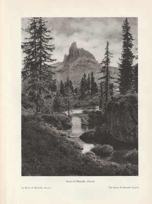 Becco di Mezzodi Croda-da-Lago-Gruppe Dolomiten Cadore Kupfertiefdruck ...