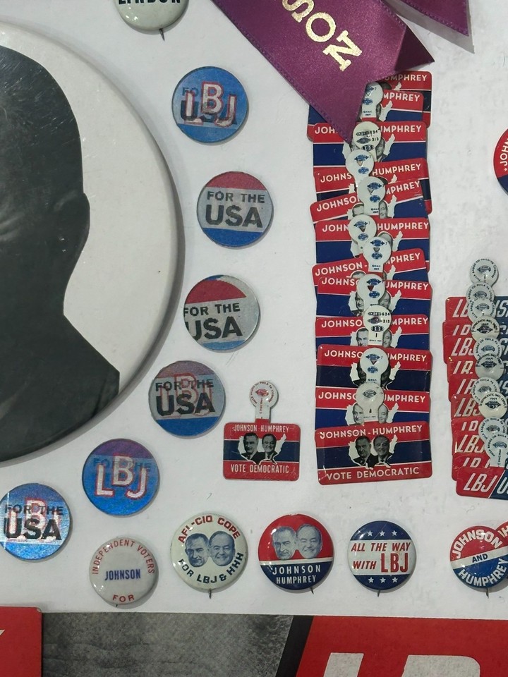 Collection of ~300 LBJ Political Buttons, Pins & Ephemera; Lyndon B ...