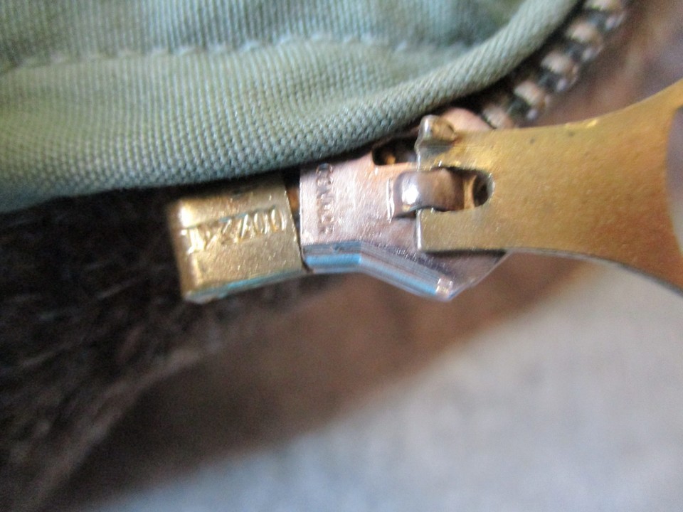 WW2 MILITARY VEST - GREEN w/BROWN ALPACA LINING - CONMAR ZIPPER - MED ...