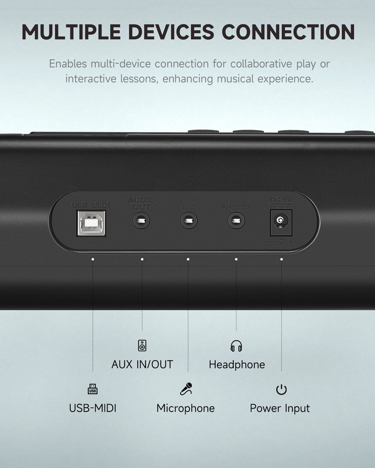 Donner DEK-200 Electric Keyboard 61 Key 300 Tones With Stand Bench ...