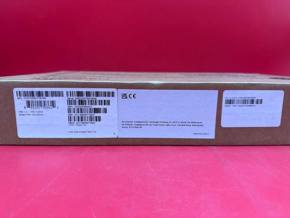 CRADLEPOINT R920 RUGGEDIZED NETCLOUD ESSENTIALS 3YR SUB TC03-0920-C7A ...