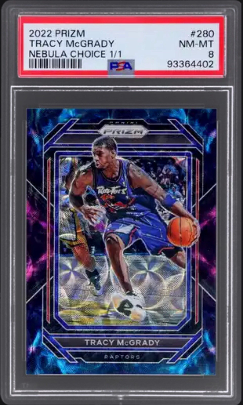 2022 Panini Prizm Nebula Choice Prizm Tracy McGrady #280 1/1 One Of One ...