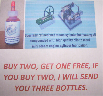 1.00 oz.-WILESCO-OTHER STEAM ENGINE CYLINDER LUBRICATING OIL-BUY 2-GET ...