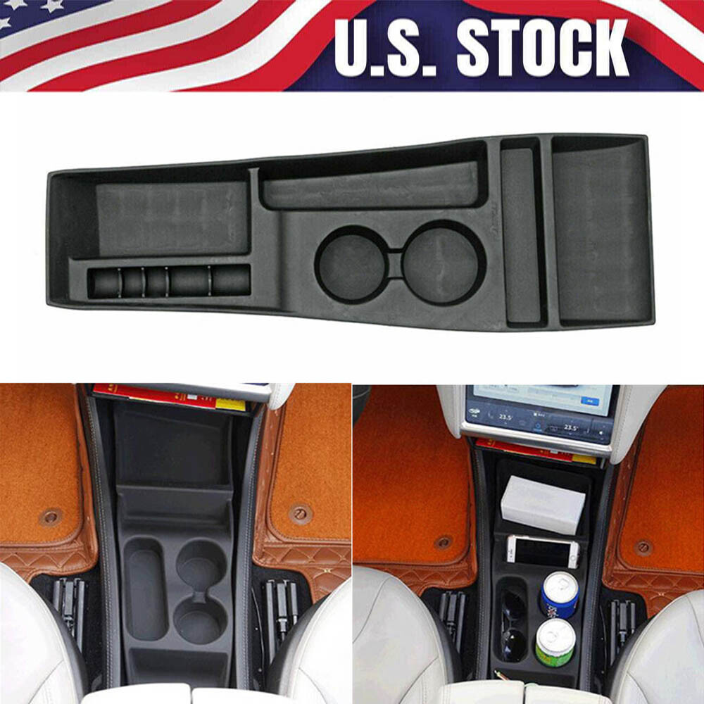 Front Center Console Storage Box for Tesla Model X & Model S 2012-17 ...