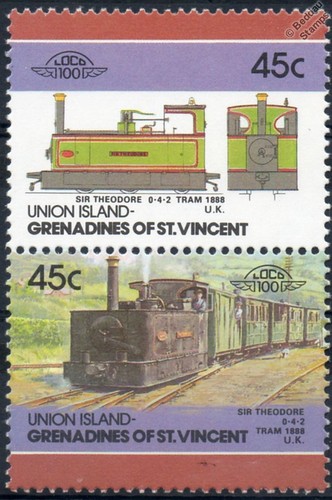 1888 GVT Sir Theodore 0-4-2 (Glyn Valley Tramway) Train Stamps / LOCO ...