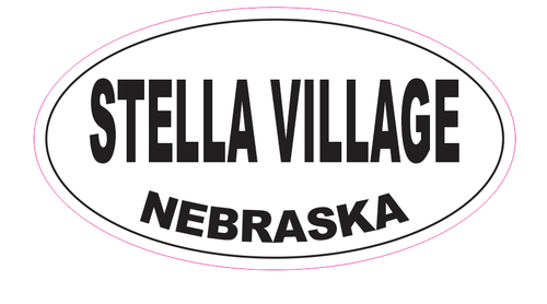 Stella Village Nebraska Oval Bumper Sticker D7058 Euro Oval | eBay