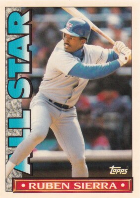 Ruben Sierra 1990 Topps All Star Baseball Trading Card 7/66 Rangers | eBay