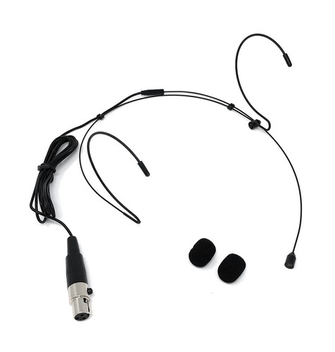 Black Headset Microphone for AKG Samson Wireless Mic System w/ mini XLR ...