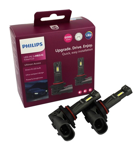 Genuine PHILIPS LED HB3 / HB4 Ultinon Access 12v 6000K Bright White ...