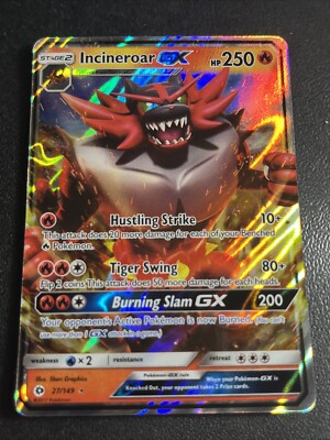 Pokémon TCG Incineroar GX Sun & Moon 27/149 Holo Ultra Rare | eBay