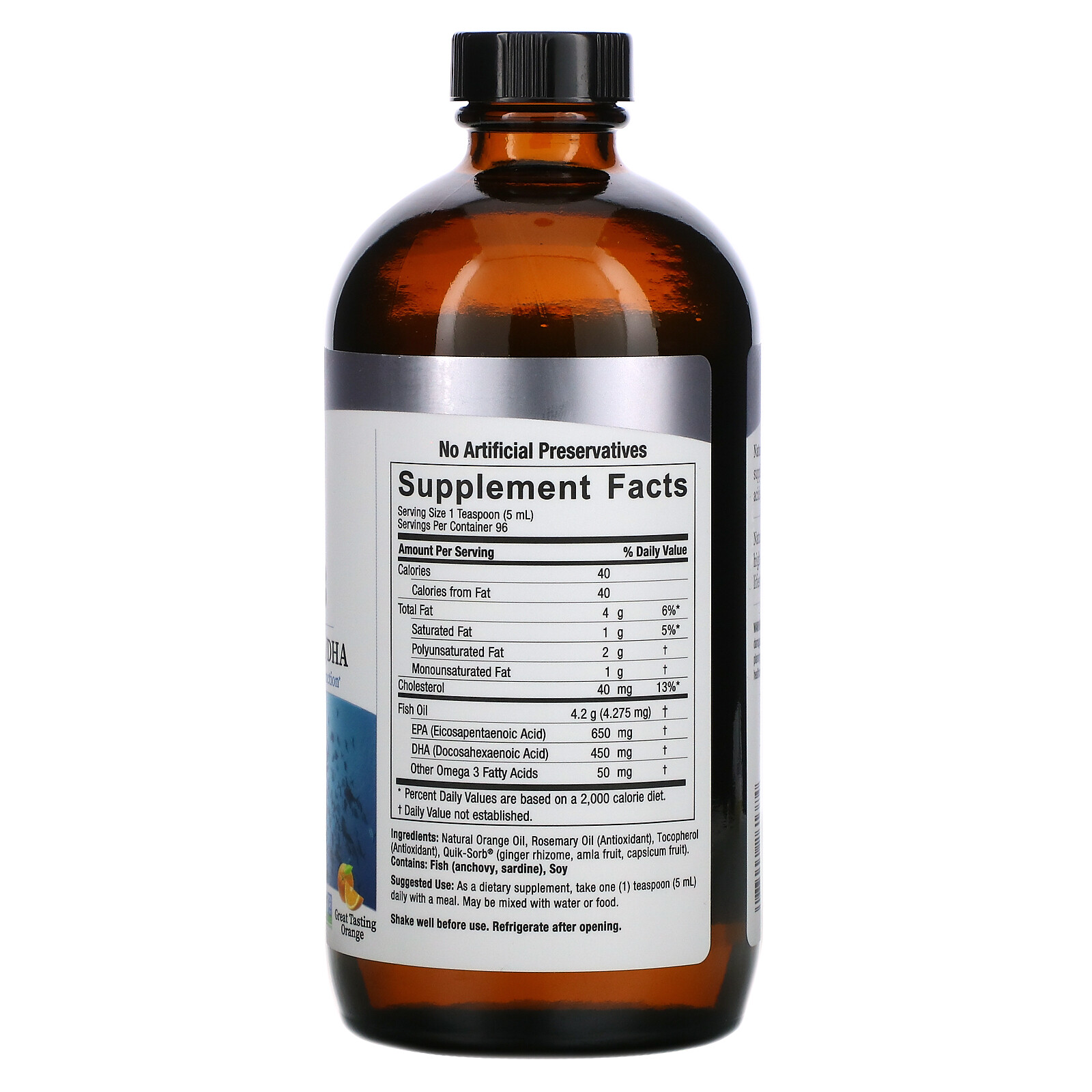 Liquid Omega-3, Deep Sea Fish Oil EPA/DHA, Orange, 16 fl oz (480 ml) | eBay