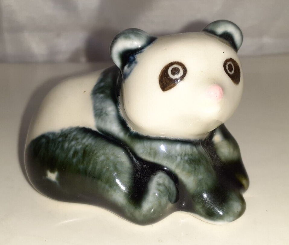 Vintage Panda Porcelain Figurine Hand-Painted China Animal, 1.5" Tall ...