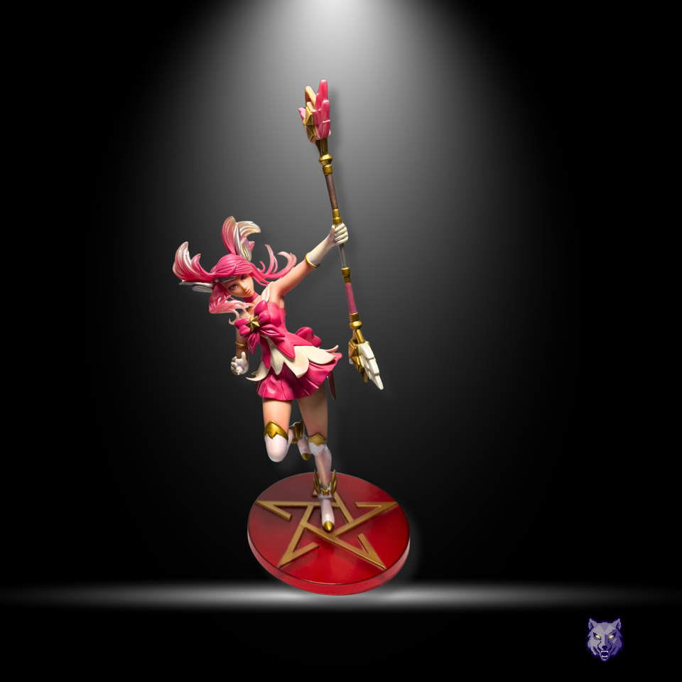 League of Legends Star Guardian Lux Figure Statue 7in w/ Staff Red Star ...