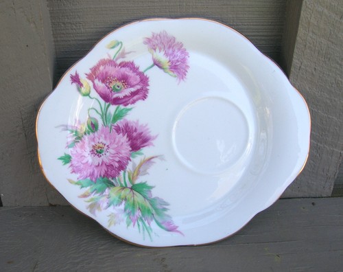 Royal Stuart Bone China Snack Plate Scalloped Gold Rim England Spencer ...