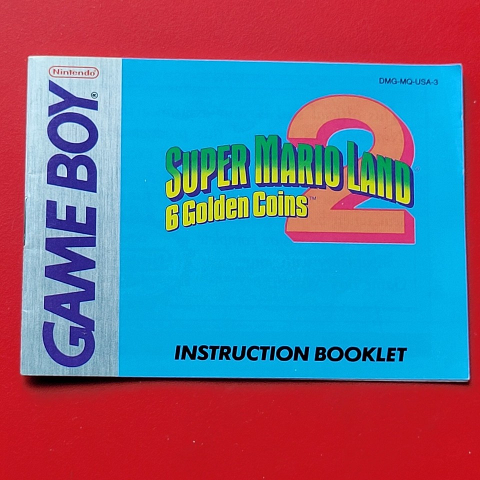 Game Boy Super Mario Land 2: Golden Coins Box Manual Inserts Nintendo ...