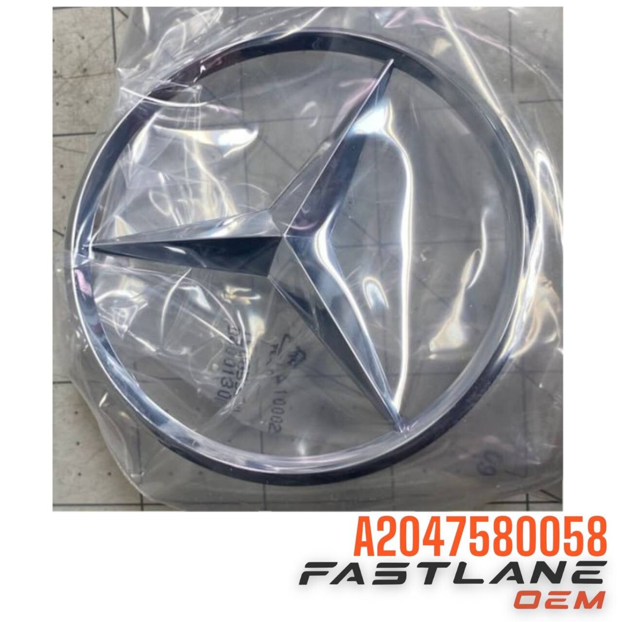 Genuine Matte Black Mercedes-Benz Logo Rear Trunk Emblem Badge OEM ...