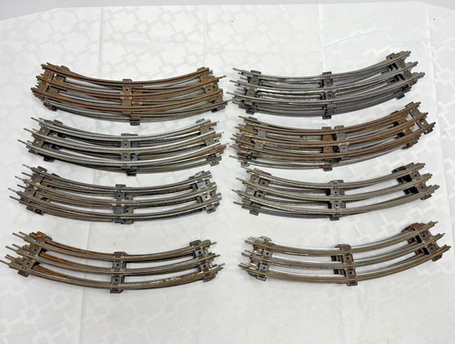Vintage Lionel O27 Gauge Train Curved Track 40 Pcs Black Tie No 1013 9. ...