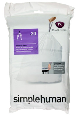 Simplehuman Trash Bags 35-45 Liter Code K Custom Fit Liners Extra ...
