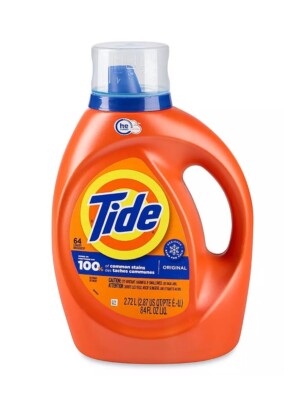 Tide 12110 Laundry Detergent, HE, Regular Scent, 64 Loads, 84 oz ...