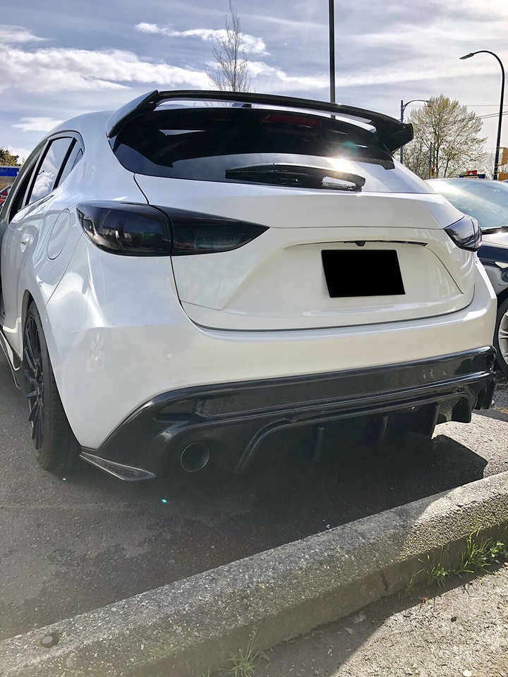 For Mazda 3 Axela Hatchback 2014-2019 Rear Roof Spoiler Window Wing ...