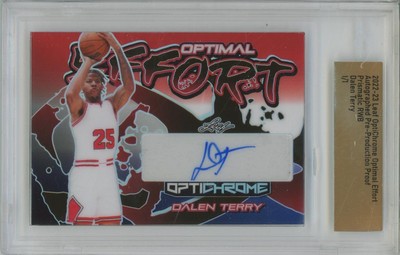 2022 Leaf Optichrome Proof Optimal Effort Prismatic RWB Dalen Terry 1/1 ...