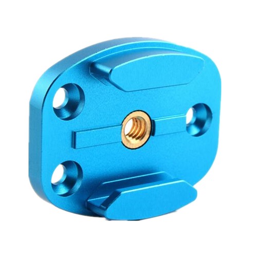 Blue Tripod Head Quick Release Plate Base Bracket For GoPro Hero 9 8 7 ...