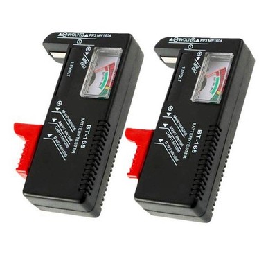 2 Pack Battery Tester Checker Monitor For , Aa, C, D, 9V And Small ...