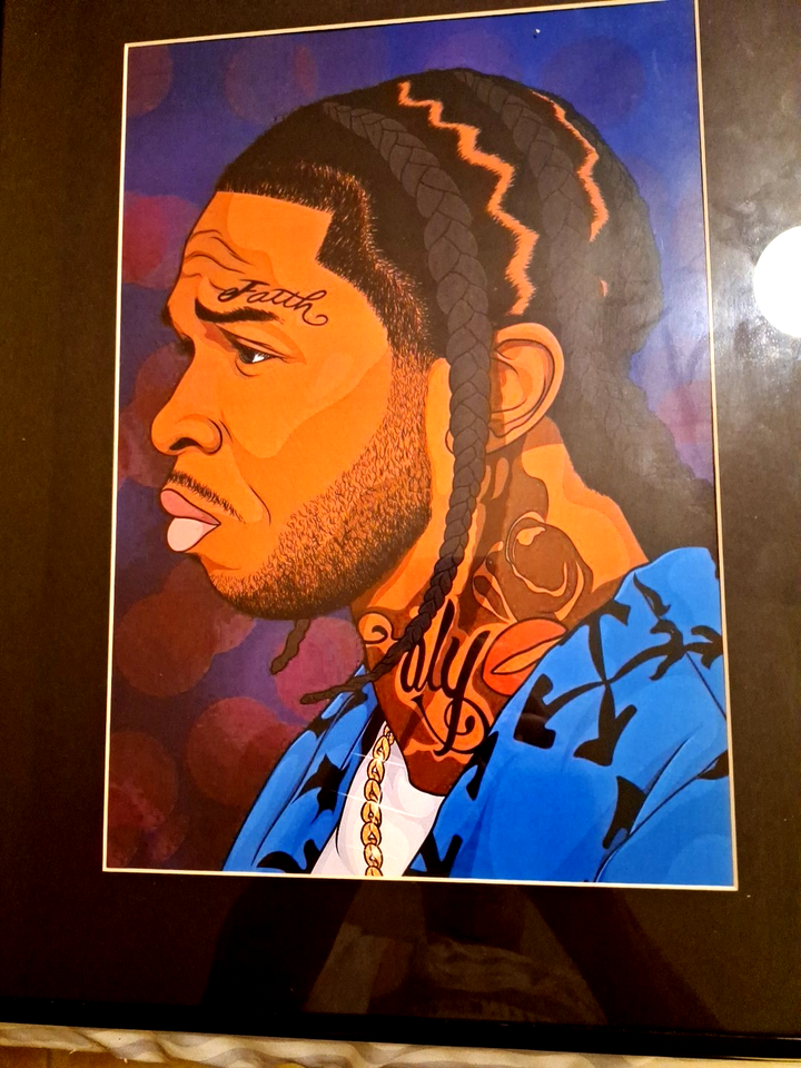 Framed Pop Art Rapper Pop Smoke 20x16"Brand New ! | eBay