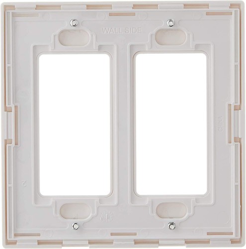 80309-SW 2-Gang Decora Plus Wallplate Screwless Snap-On Mount, White ...