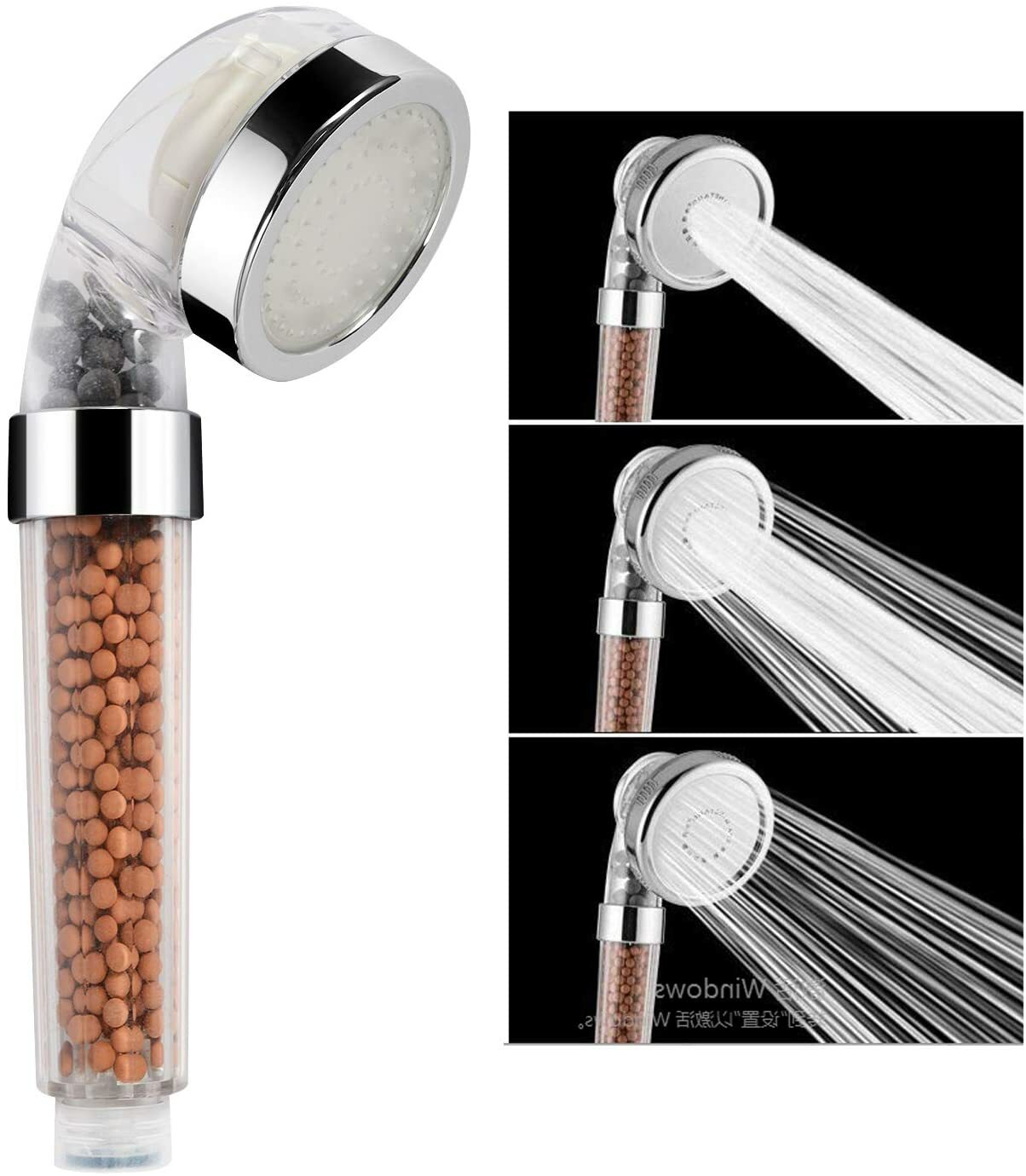 Hand Held Shower Filter Head Bathroom High-Pressure Water Saving ABS ...
