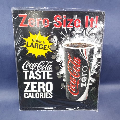 Coca Cola Zero 14" x 17" Promotion Cardboard Advertising Display "Zero ...