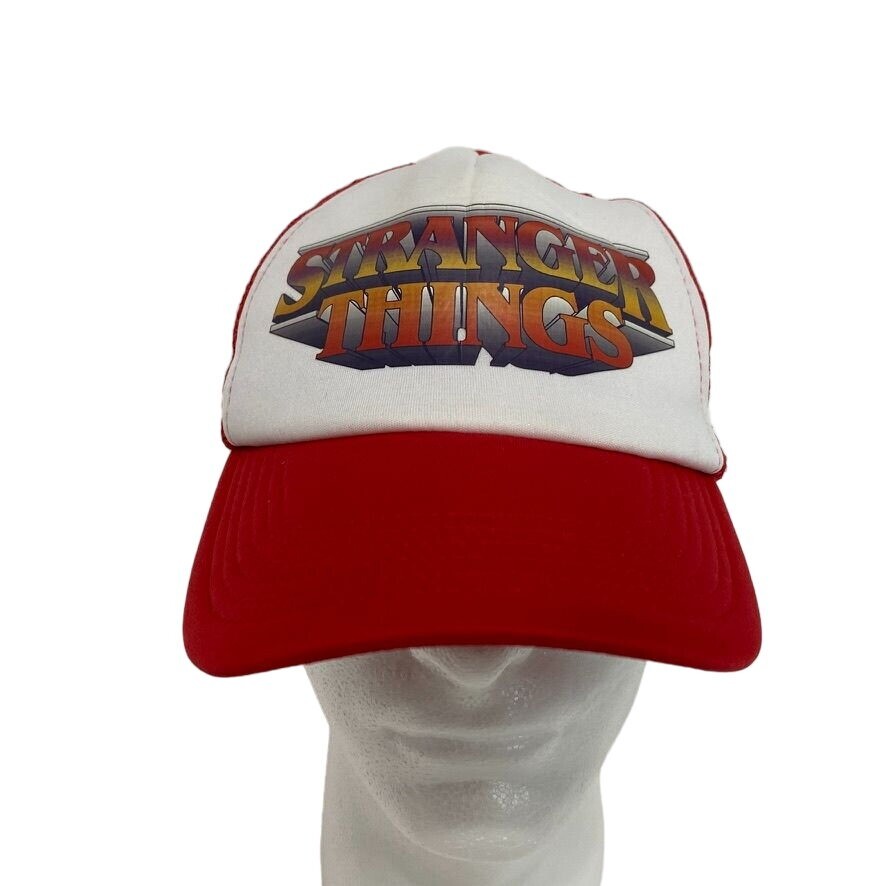 Netflix STRANGER THINGS Trucker Hat Red White Retro S… - Gem