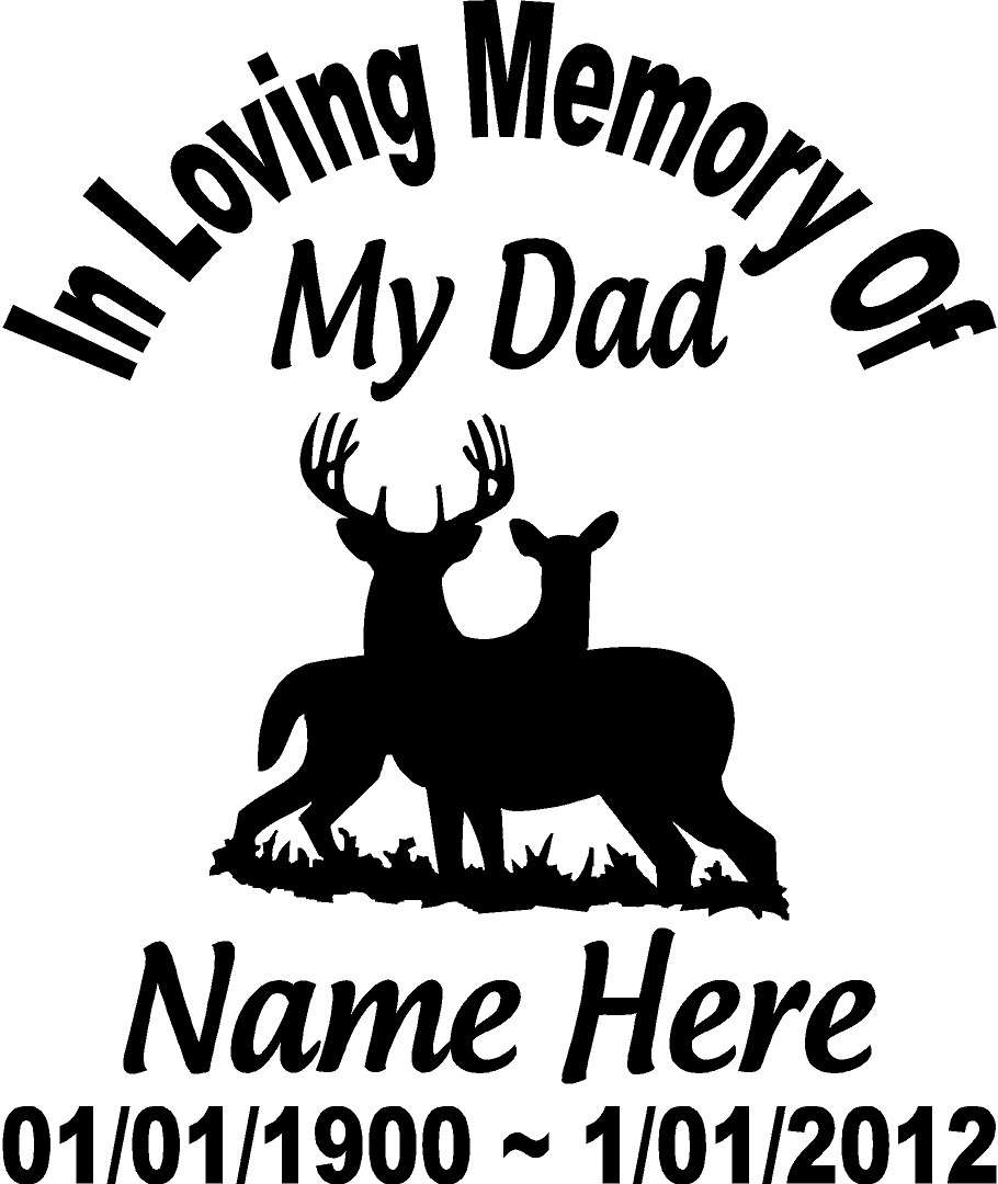 In Loving Memory Deer Decals