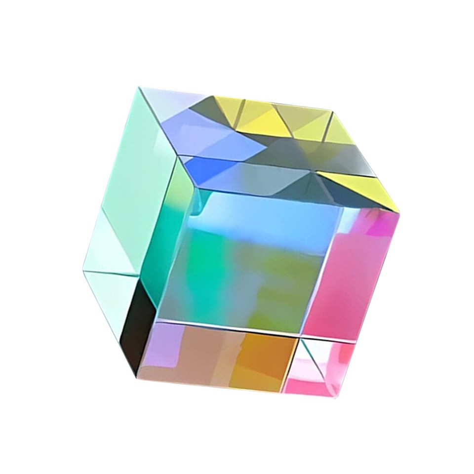 Cube Prism Physics Gift Rainbow Prism for Teaching Light Spectrum ...