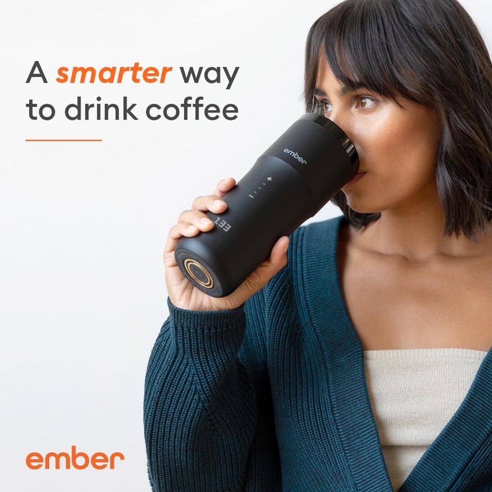 Ember Travel Mug 2+, 12 oz, Temperature Control Smart Travel Mug, Black ...