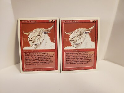 (2x) Magic: The Gathering Hurloon Minotaur Revised Edition Uncommon Red ...