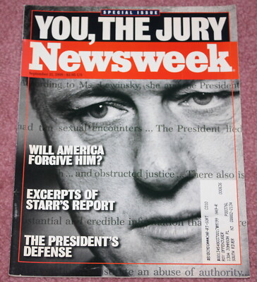 NEWSWEEK MAGAZINE - 9/21/98 - SPECIAL ISSUE - BILL CLINTON COVER ...