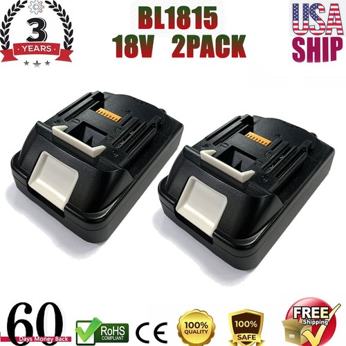 2PACKS X FOR Makita BL1815 18 Volt 2.5 Ah Li-Ion Battery BL1820 BL1815N ...