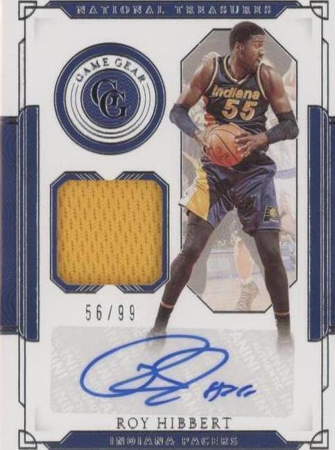 2020-21 Panini National Treasures - Game Gear Autographs Roy Hibbert # ...