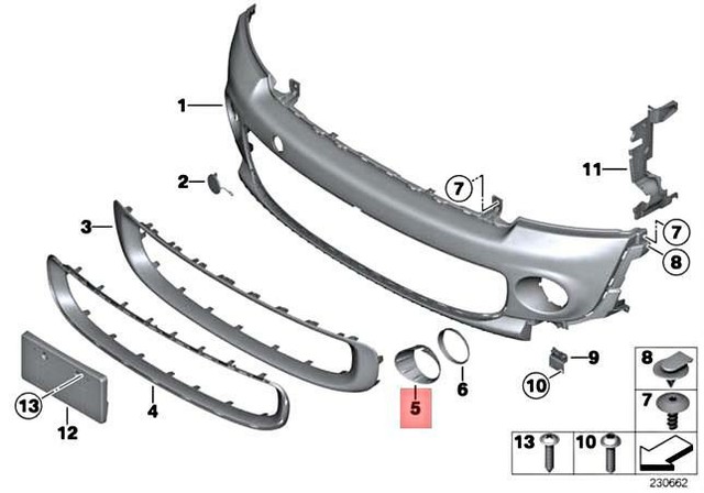 Genuine BMW OEM 51117248791 Cover Fog Lamp Left for sale online | eBay