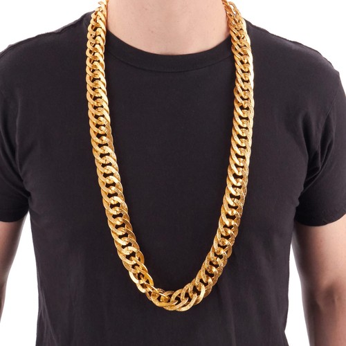 38" Heavy Rope GOLD PIMP CHAIN OLD SCHOOL RAPPER Costume Bling ...