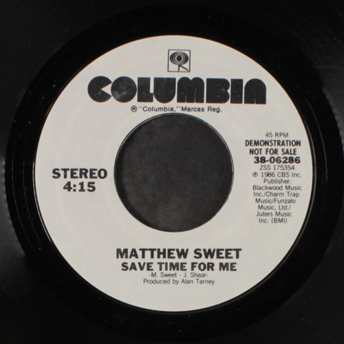 MATTHEW SWEET: save time for me / same COLUMBIA 7" Single 45 RPM | eBay