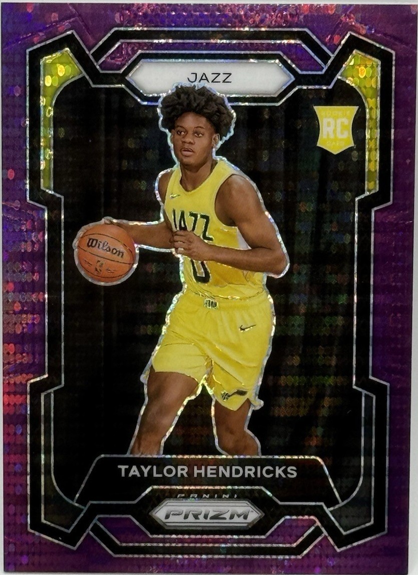 2023-24 Panini Prizm - Taylor Hendricks #161 Purple Pulsar Prizm /35 ...