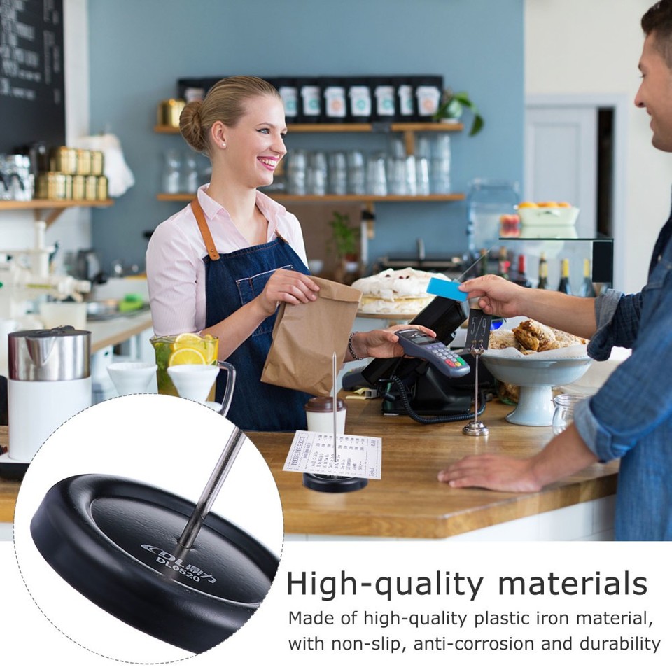 2 Pcs Stick Memo Holder Pick Receipt Organizer Metal Hand Desk Spike ...