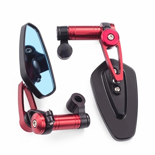 2pcs Red 8mm 10mm CNC Rearview Mirrors Motorcycle Bicycle Adjustable ...