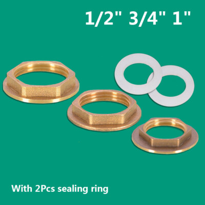 Kitchen Bathroom Faucet Back Nuts Brass Hex Flanged Lock Nuts BSP 1/2 ...