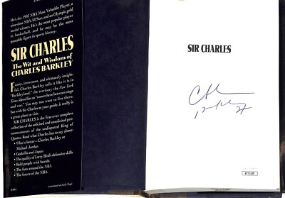 Charles Barkley Signed "Sir Charles" HC Book Suns JSA | eBay