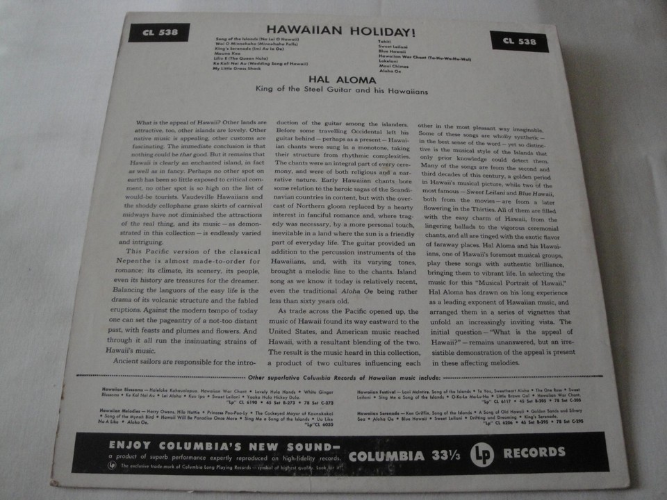 Hawaiian Holiday: Hal Aloma ("King of the Steel Guitar") and His ...